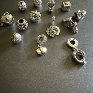 Pandora | Jewelry | Pandora Sterling Silver Bracelet With 4k Gold Snap ...